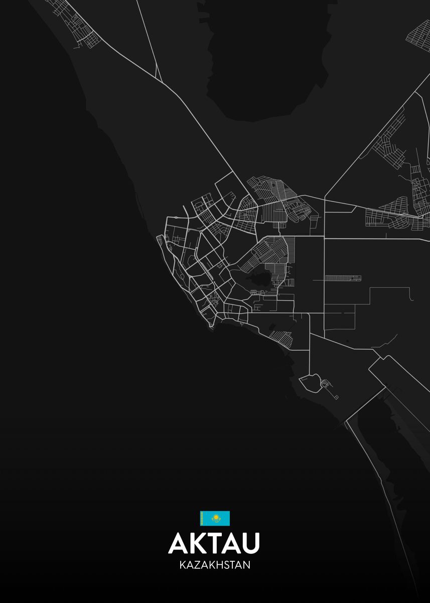 'Aktau KZ' Poster by IMR Designs | Displate