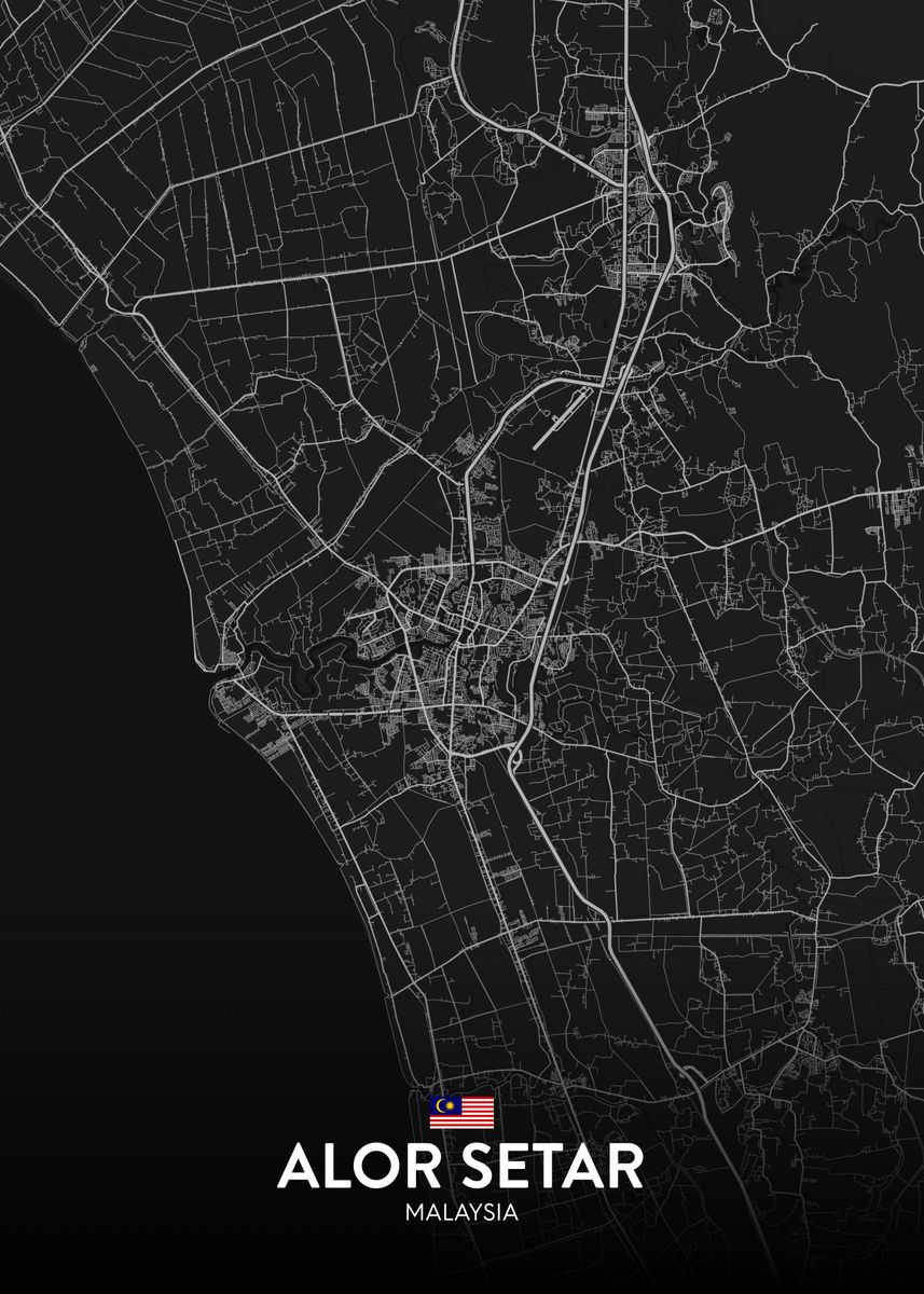 'Alor Setar MY' Poster, picture, metal print, paint by IMR Designs ...