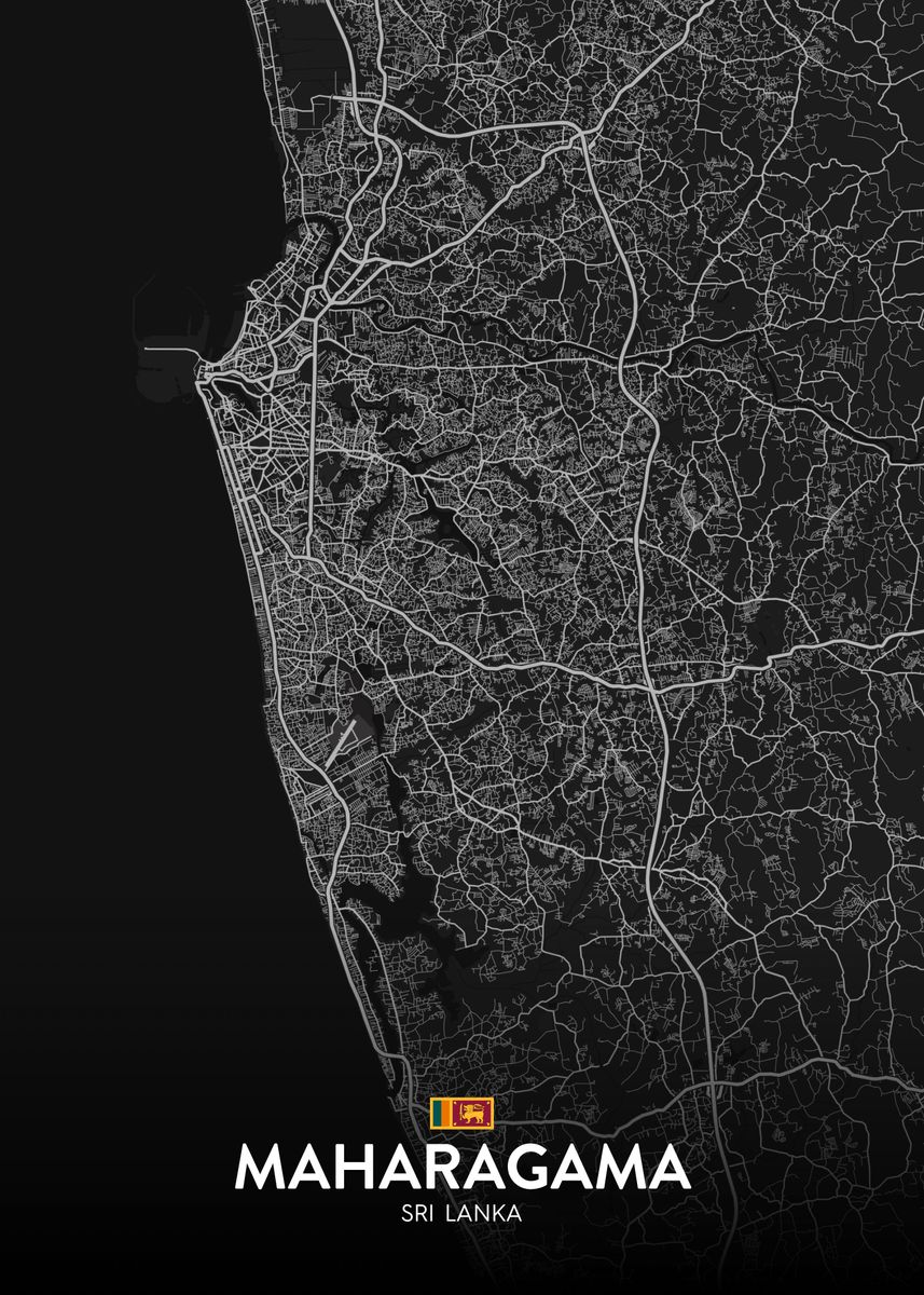 'Maharagama LK' Poster, picture, metal print, paint by IMR Designs ...