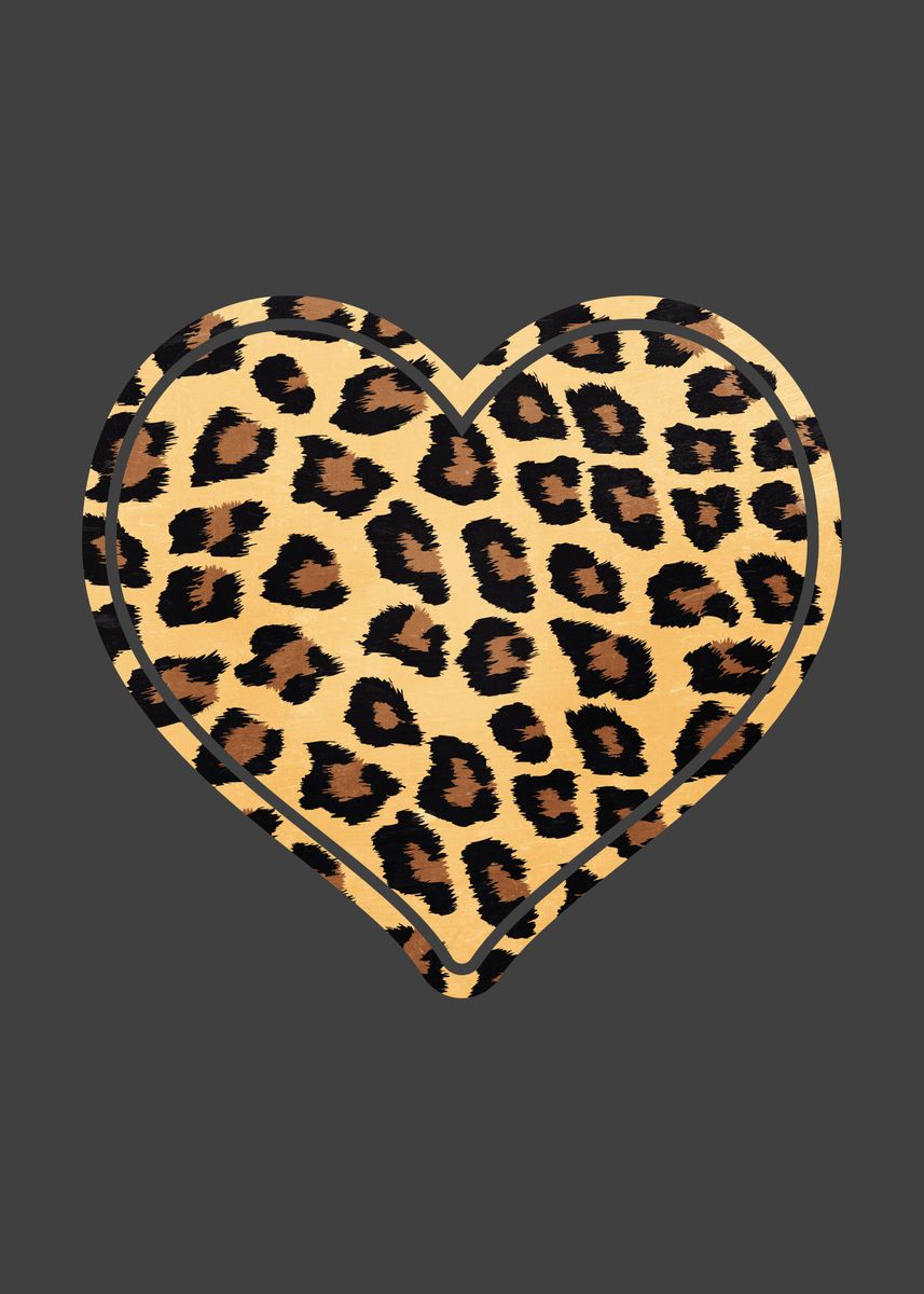 'Leopard Heart Gift' Poster, picture, metal print, paint by Hexor ...