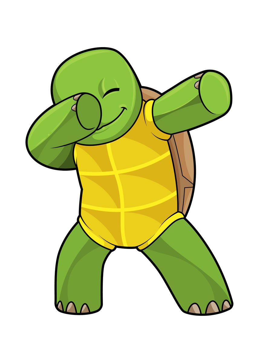 'Turtle Hip Hop Dance Dab' Poster, picture, metal print, paint by ...