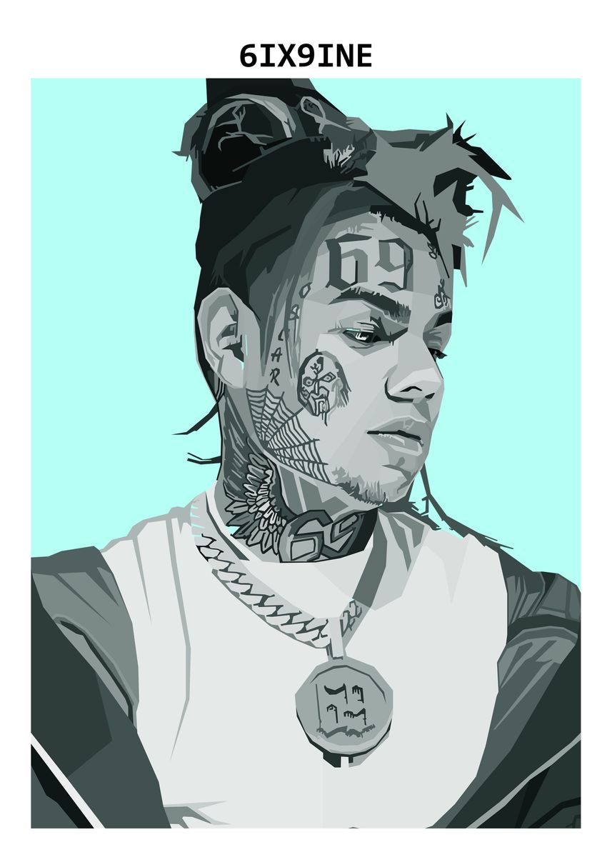 'Tekashi69 rapper' Poster, picture, metal print, paint by NGUYEN DINH ...