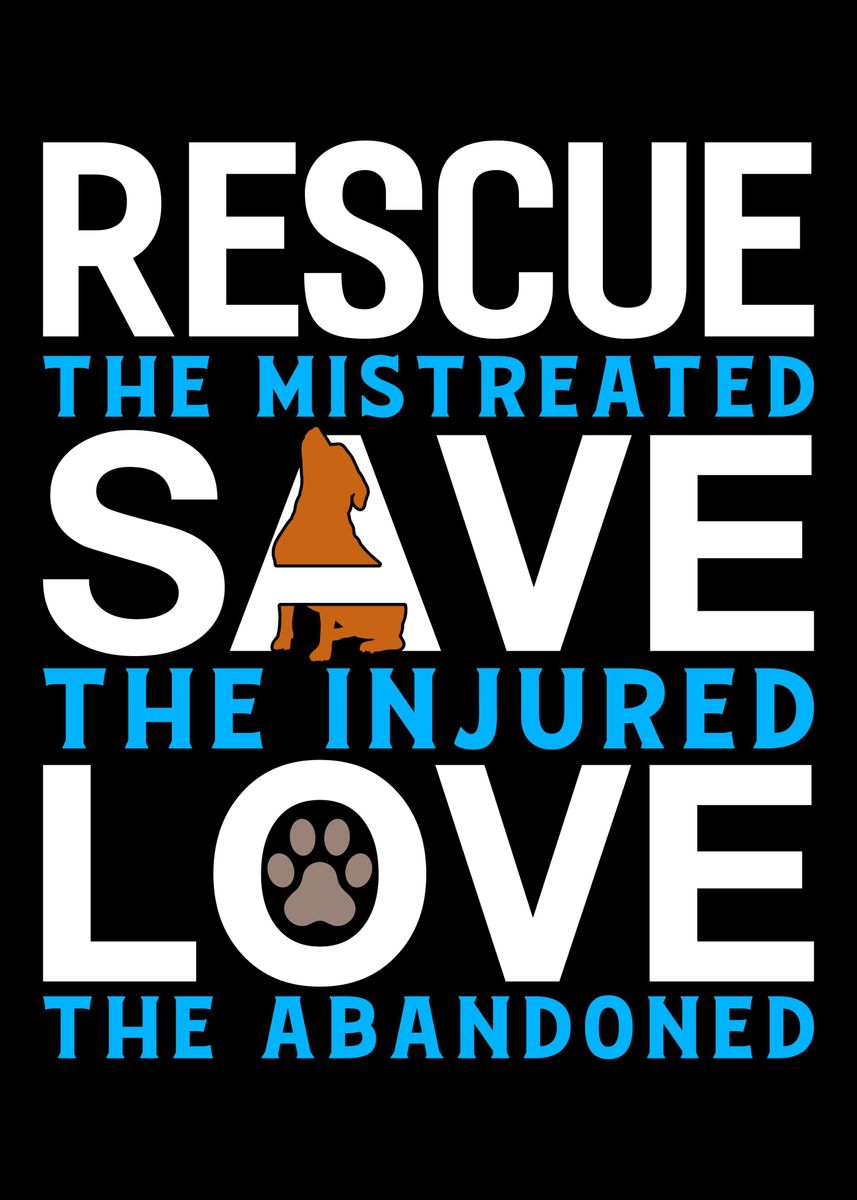 'Animal Rescue Foster' Poster by Christian Mueller | Displate