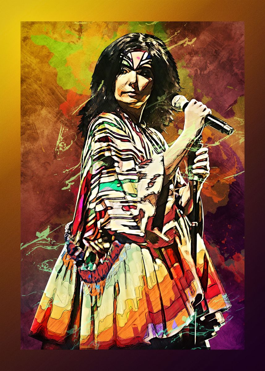 'BJORK' Poster, picture, metal print, paint by Alva Donna | Displate