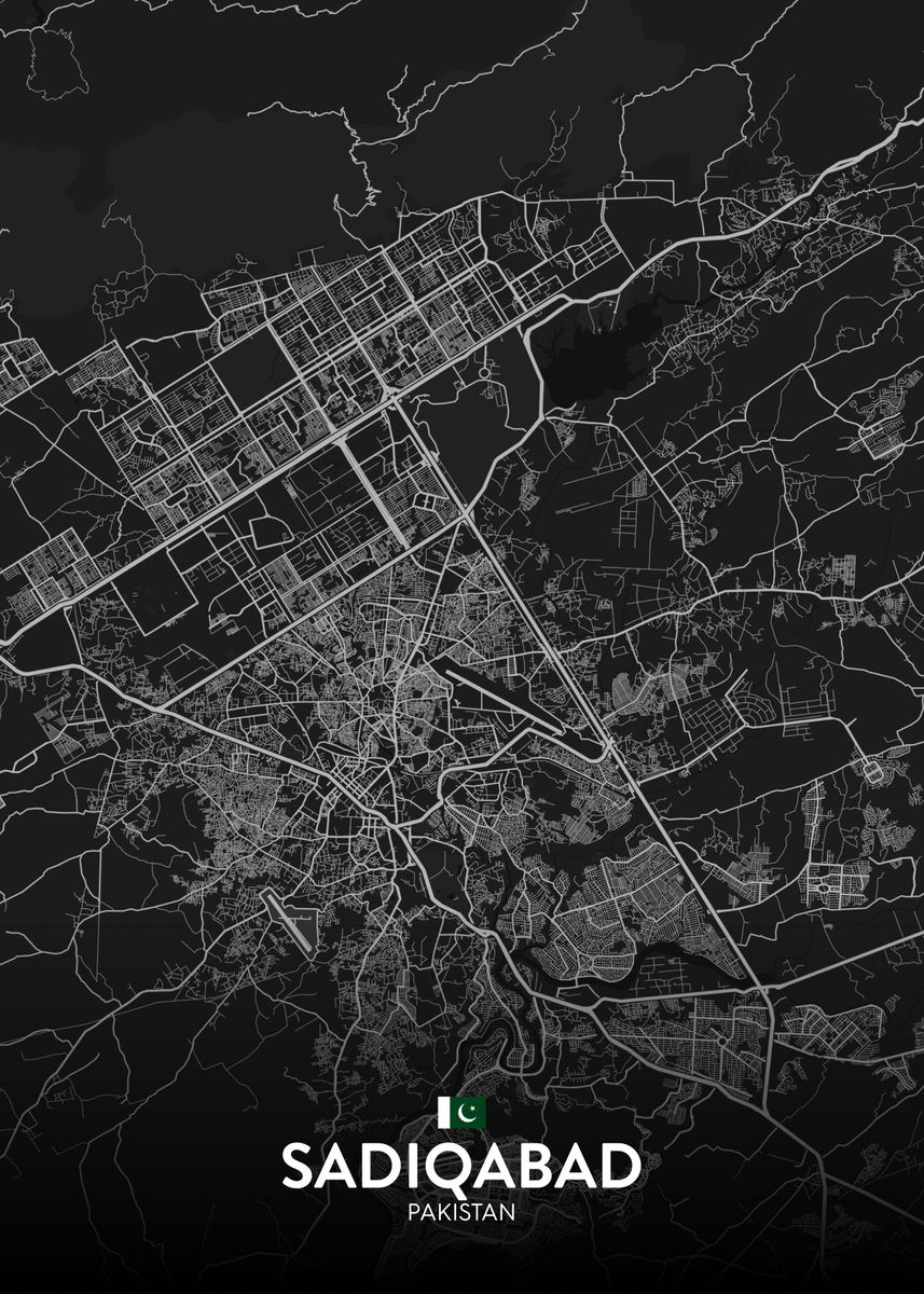 'Sadiqabad PK' Poster by IMR Designs | Displate