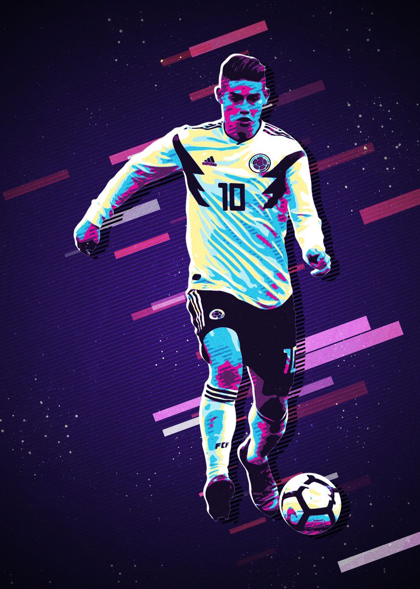 'James Rodriguez Football ' Poster, picture, metal print, paint by ...