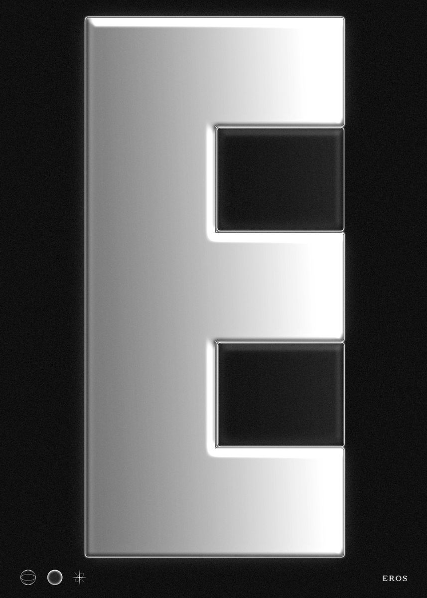 'Letter E' Poster, picture, metal print, paint by Rofeu | Displate