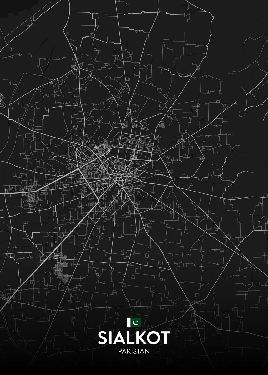 'Sialkot PK' Poster, picture, metal print, paint by IMR Designs | Displate