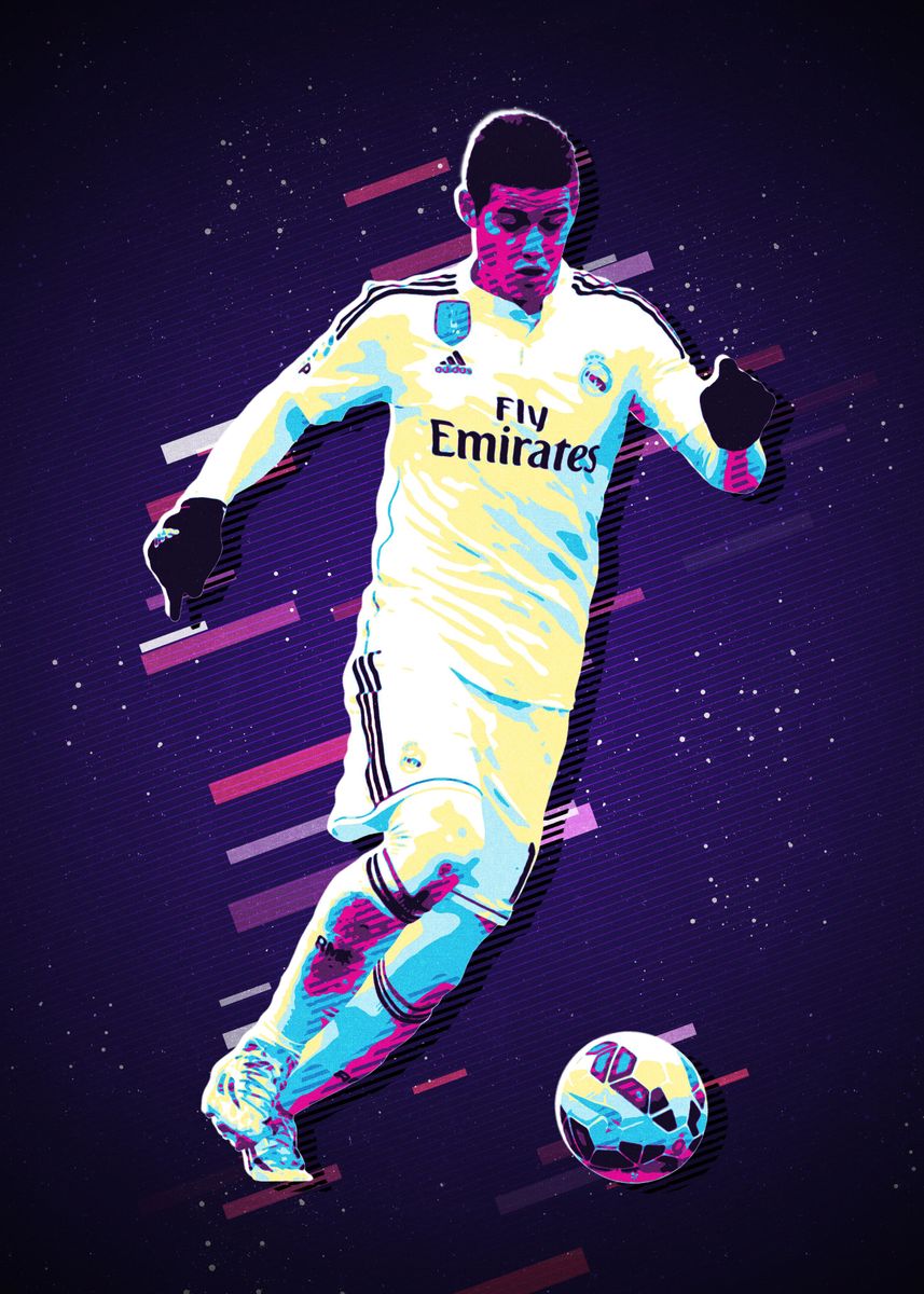 'James Rodriguez Football ' Poster, picture, metal print, paint by ...