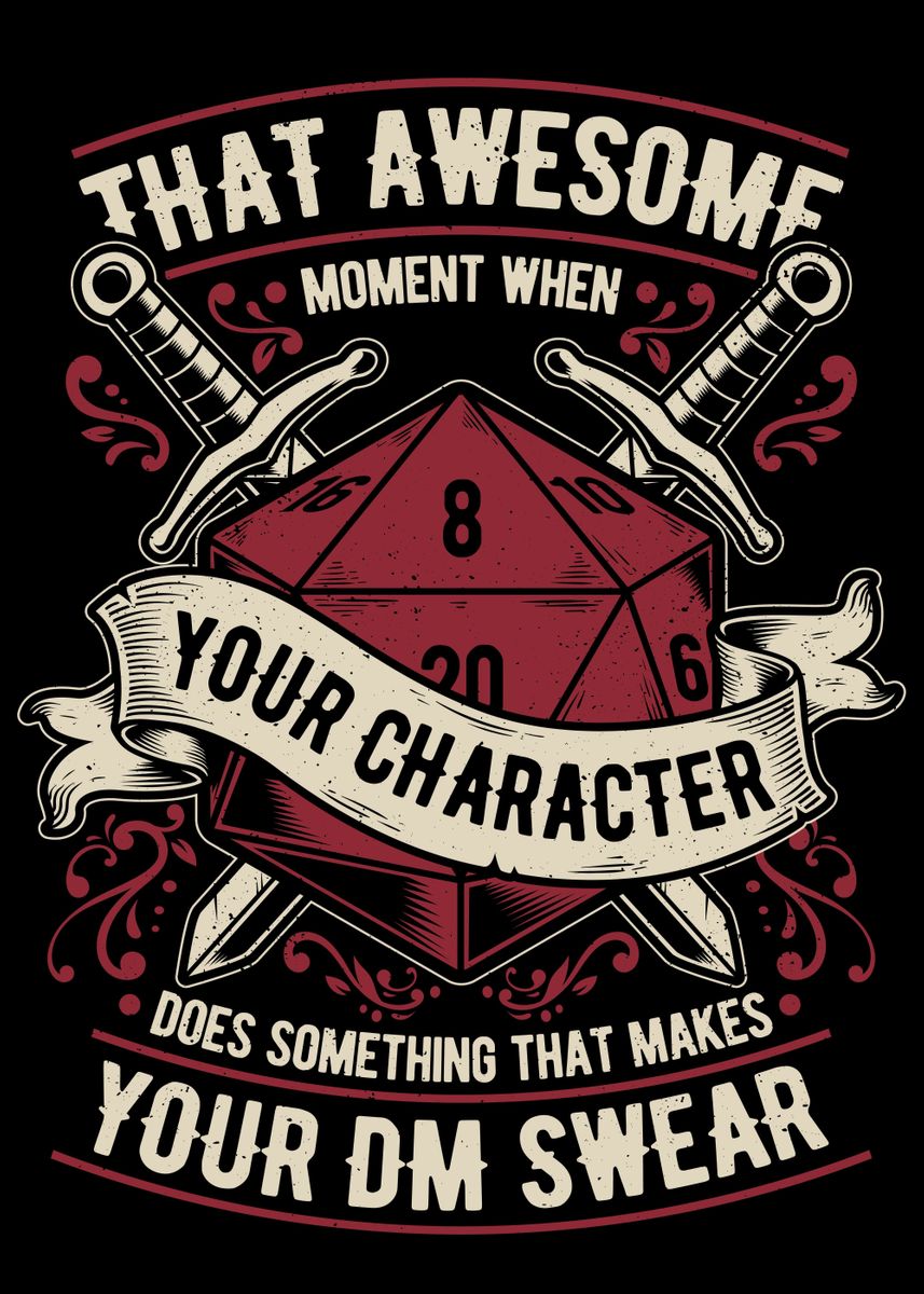 'Make Your DM Swear' Poster, picture, metal print, paint by B Cubed ...