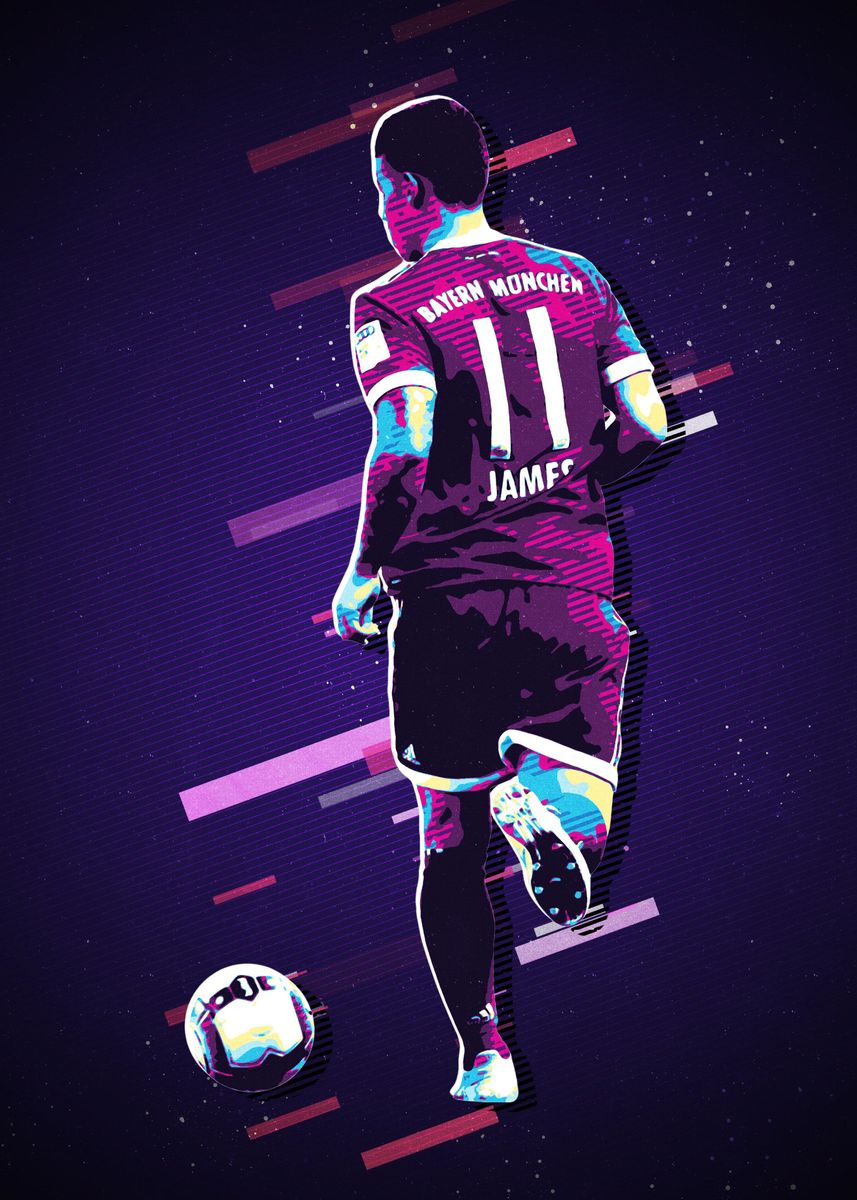 'James Rodriguez Football ' Poster, picture, metal print, paint by ...