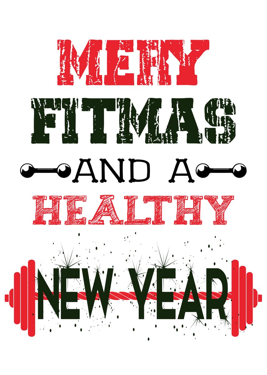 '06 Xmas Bodybuilder 06' Poster, picture, metal print, paint by Gloria ...