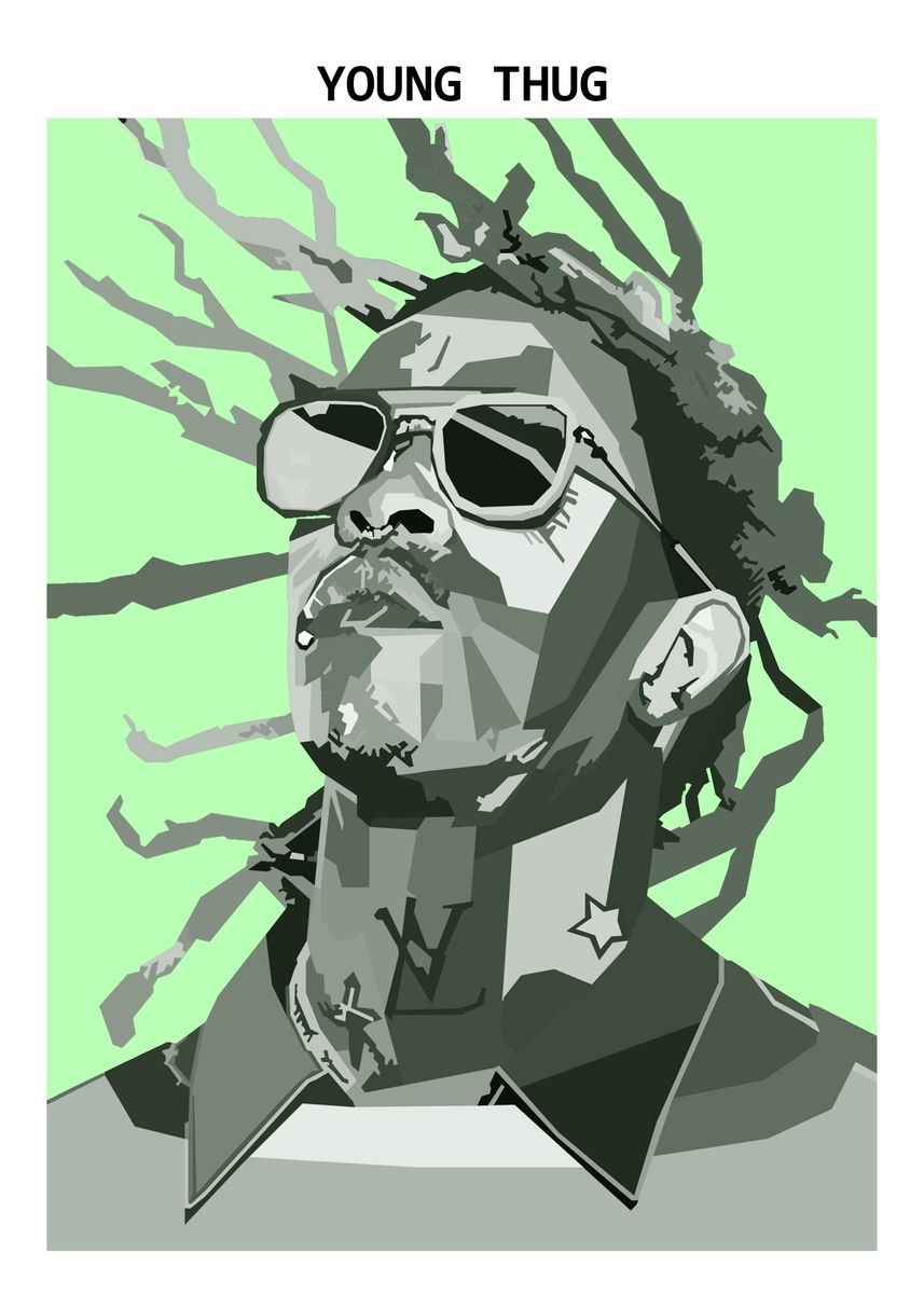 'Young Thug Rapper' Poster, picture, metal print, paint by NGUYEN DINH ...