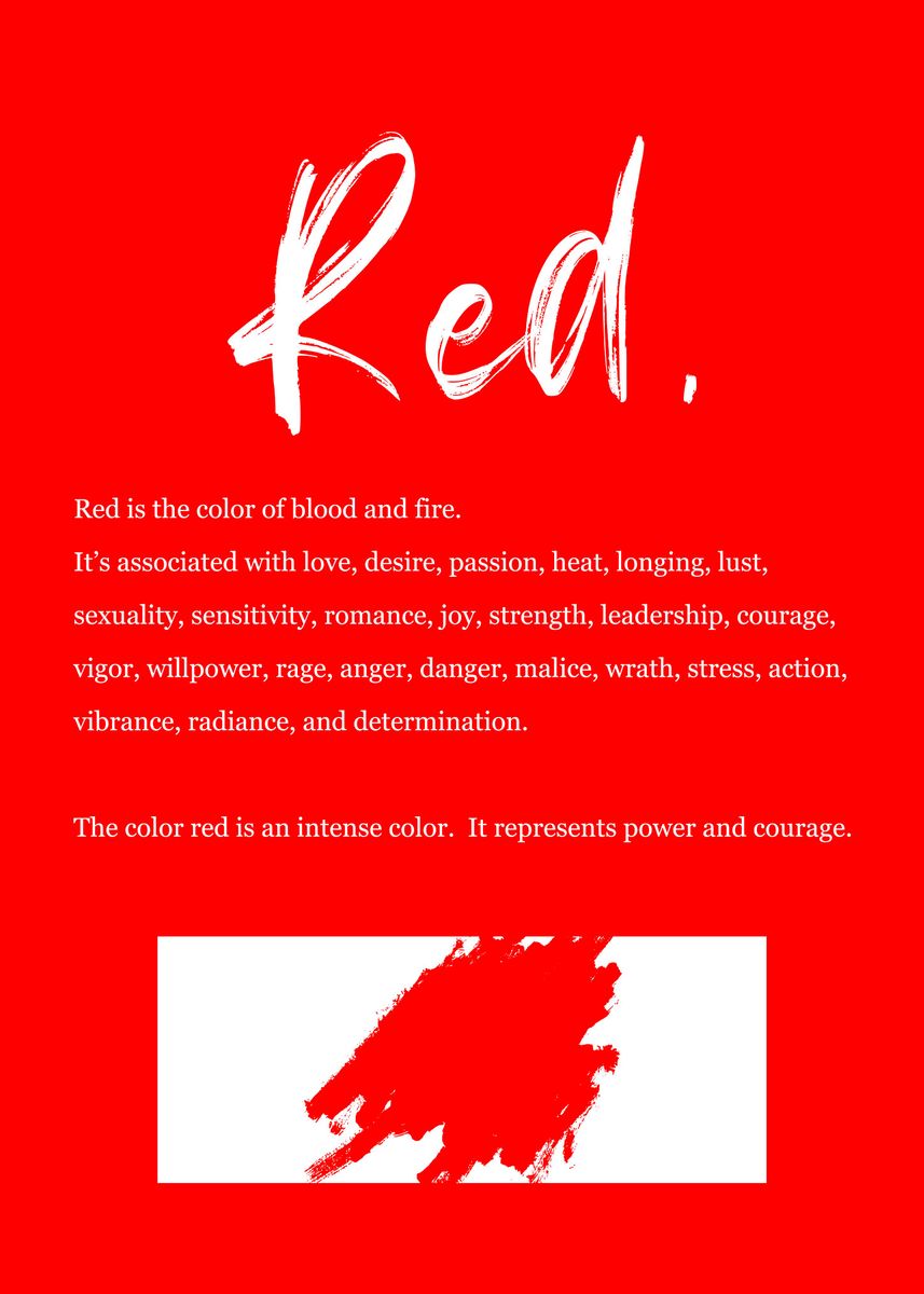 'RED COLOR WHEEL' Poster, picture, metal print, paint by Atomic Chinook ...