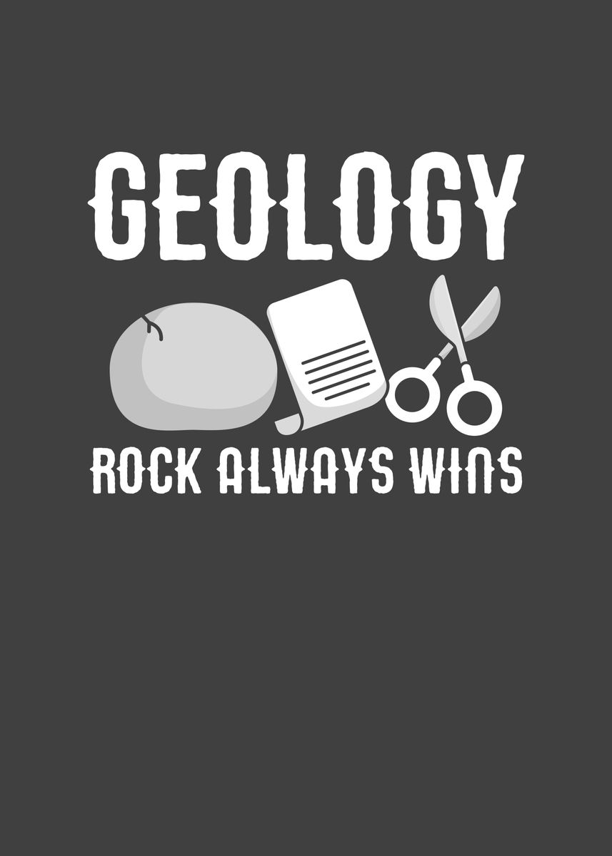 'Rock always wins' Poster, picture, metal print, paint by BeMi | Displate