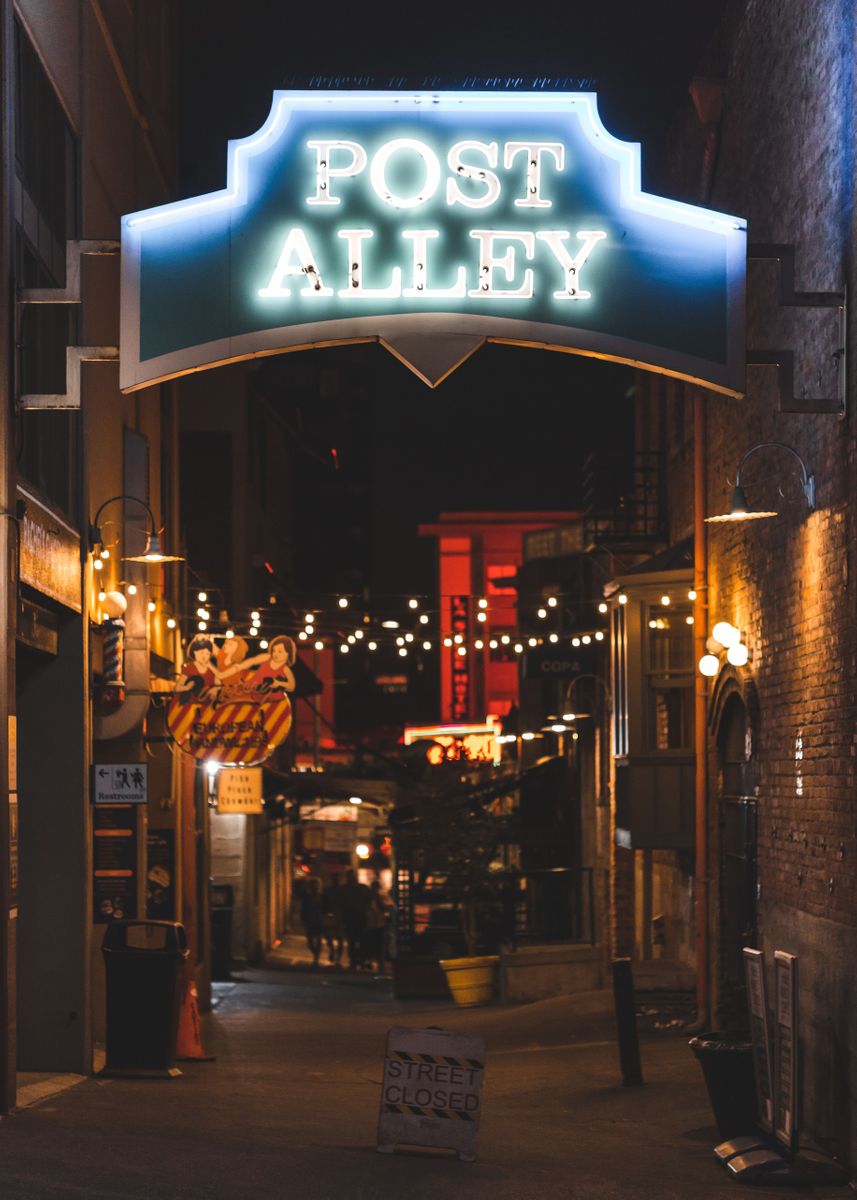 'Post Alley' Poster, picture, metal print, paint by Richard Vo | Displate
