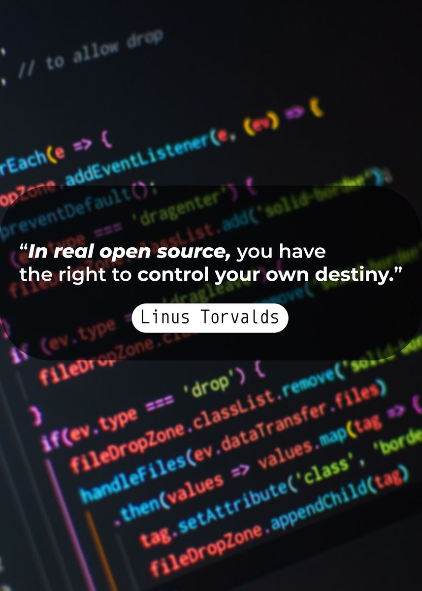 'Linus Torvalds Quote ' Poster, picture, metal print, paint by Masmus ...