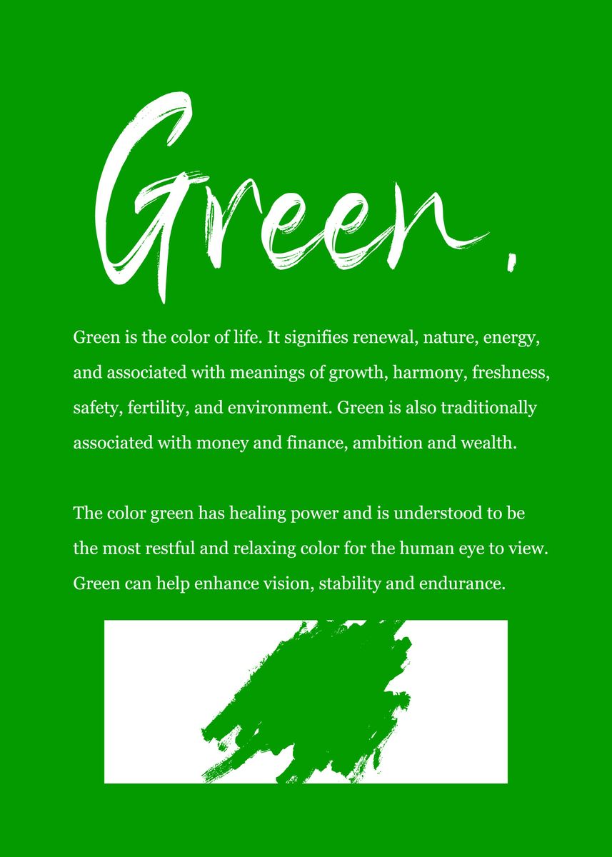 'GREEN COLOR WHEEL' Poster, picture, metal print, paint by Atomic ...