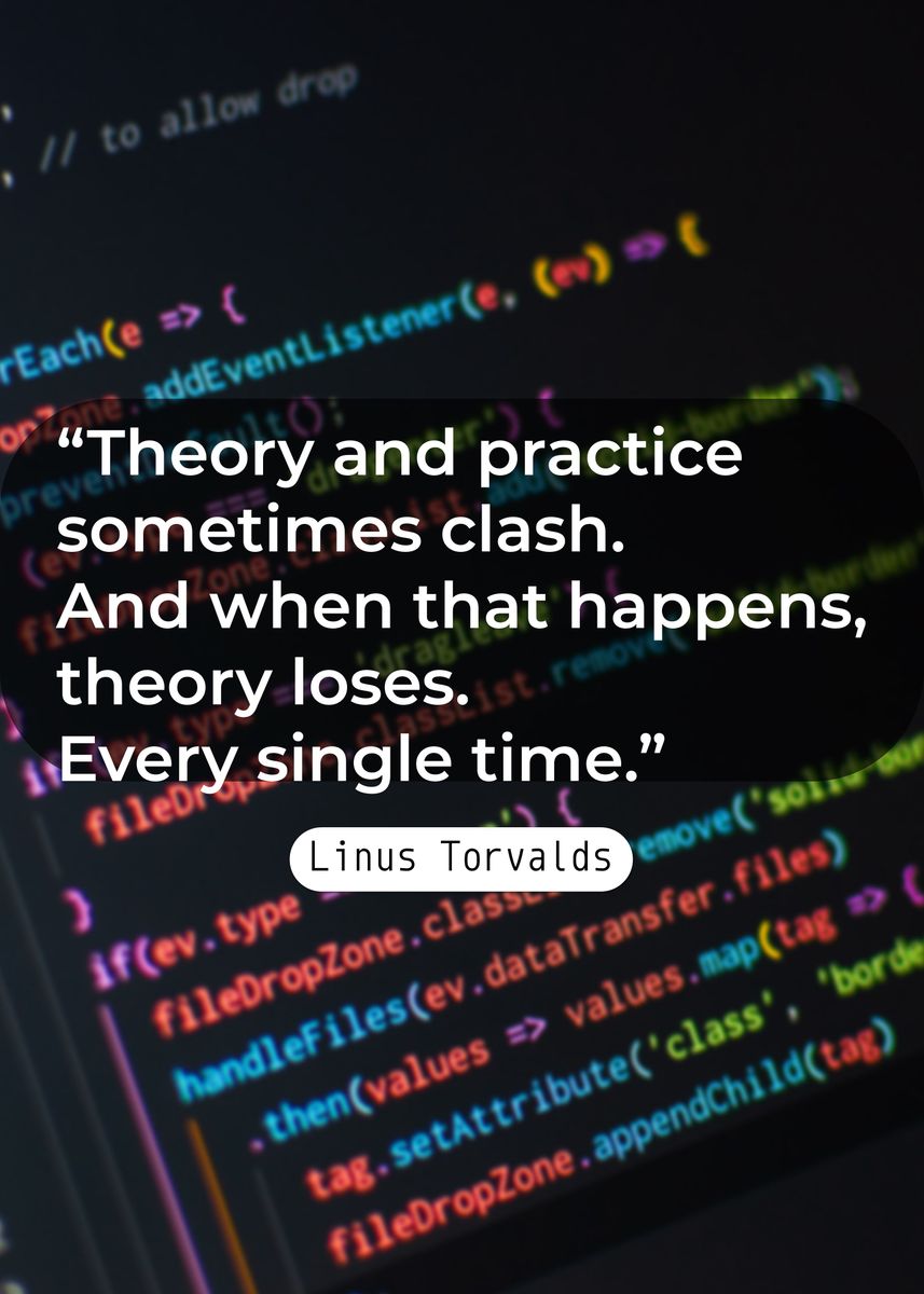 'Linus Torvalds Quote' Poster, picture, metal print, paint by Masmus ...