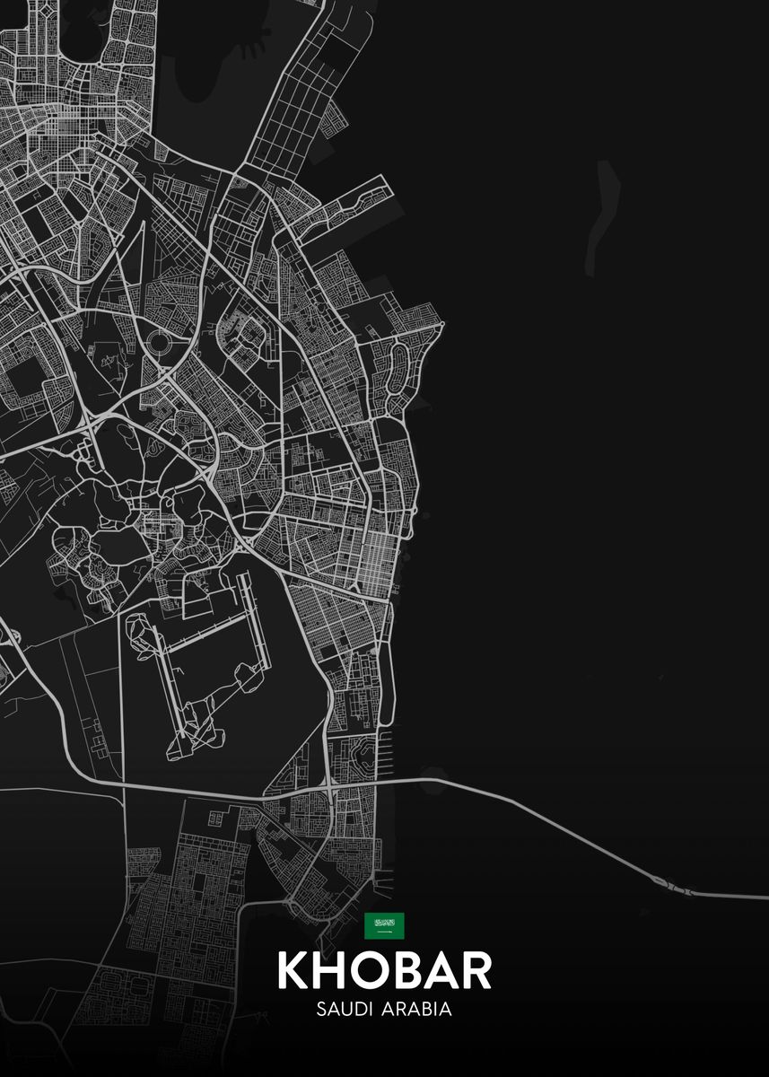 'Khobar SA' Poster, picture, metal print, paint by IMR Designs | Displate