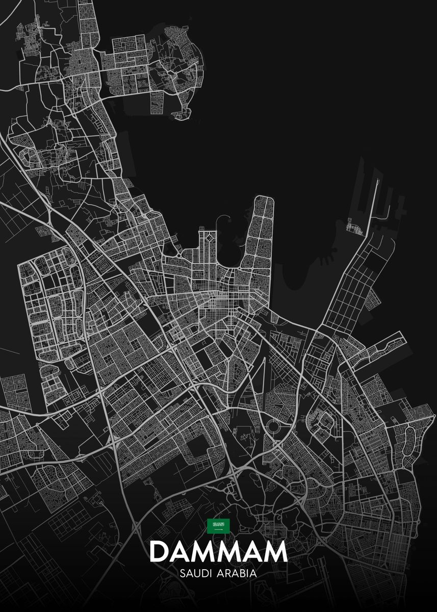 'Dammam SA' Poster, picture, metal print, paint by IMR Designs | Displate