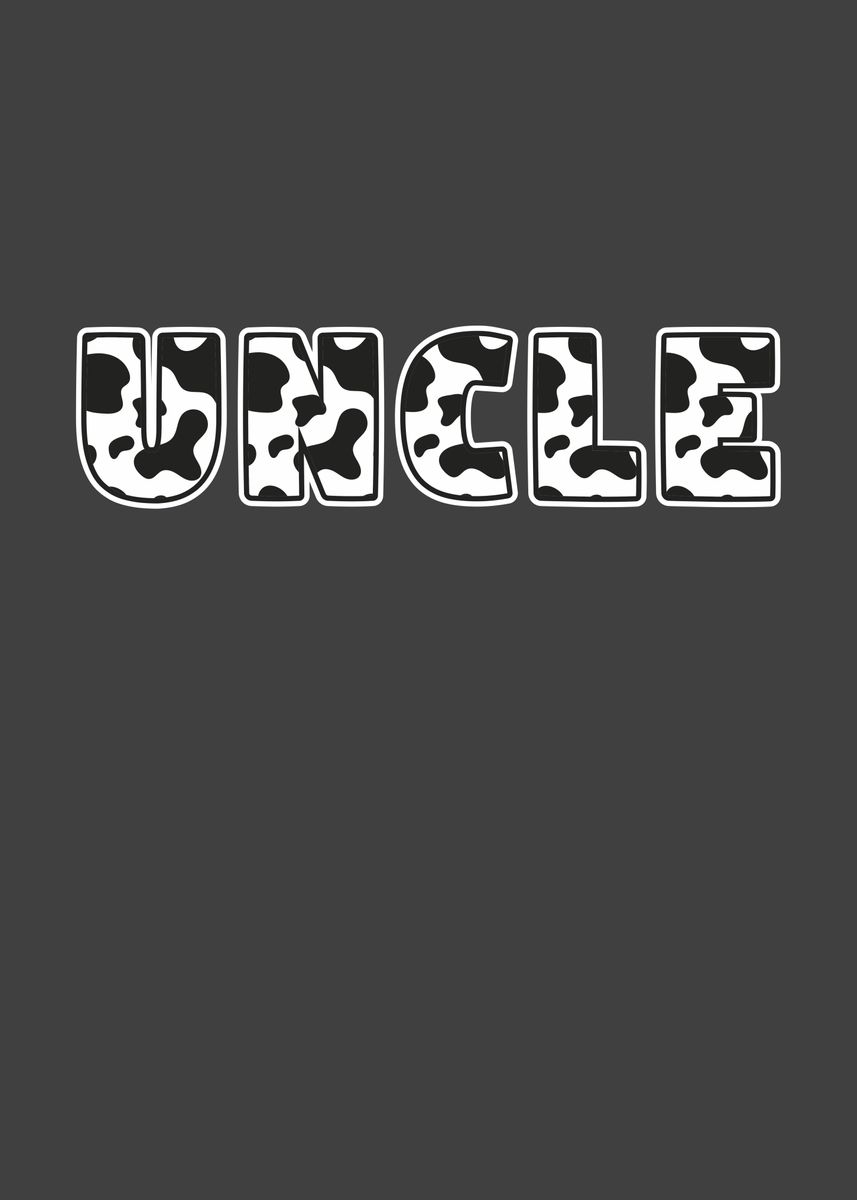 'Uncle Cow Pattern Gift' Poster, picture, metal print, paint by Hexor ...