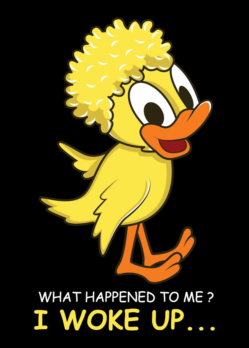 'Duck Morning Humorous and ' Poster, picture, metal print, paint by ...