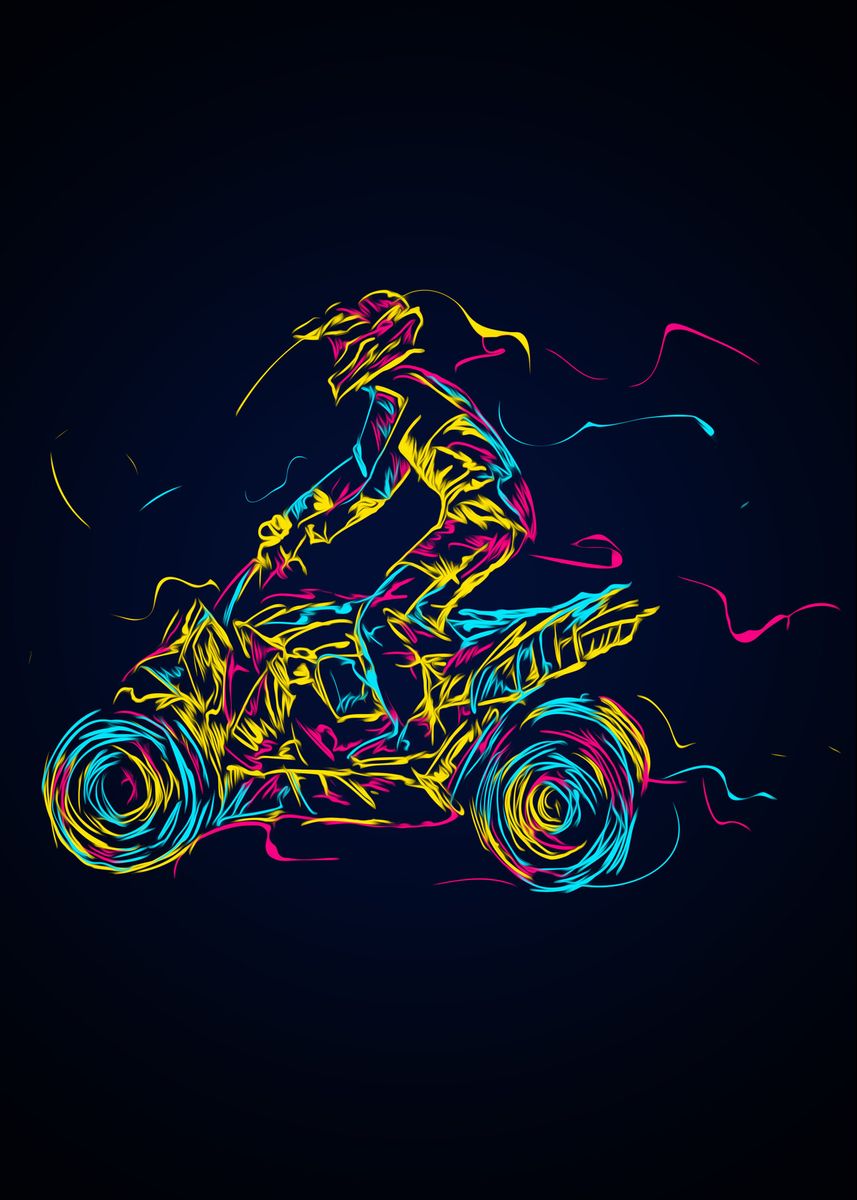 'Abstract colorful MX' Poster, picture, metal print, paint by Michael ...