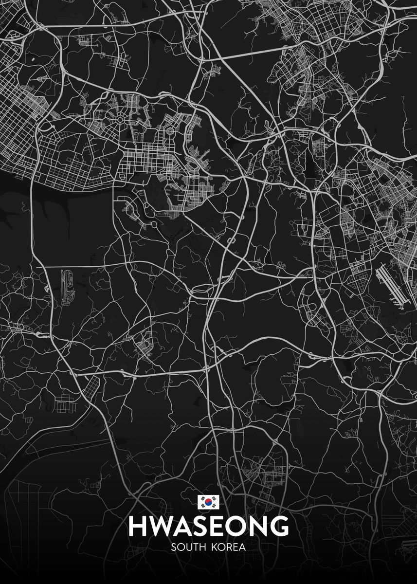 'Hwaseong KR' Poster, picture, metal print, paint by IMR Designs | Displate