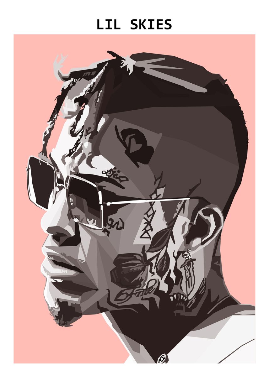 'Lil Skies Rapper' Poster, picture, metal print, paint by NGUYEN DINH ...