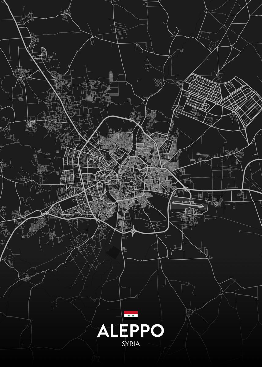 'Aleppo SY' Poster, picture, metal print, paint by IMR Designs | Displate