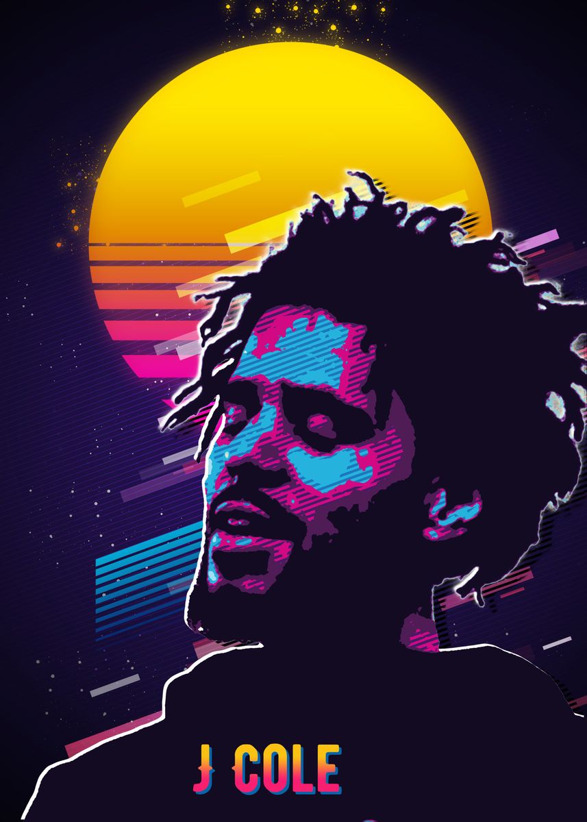 'J Cole' Poster, picture, metal print, paint by Trending Music Retro ...
