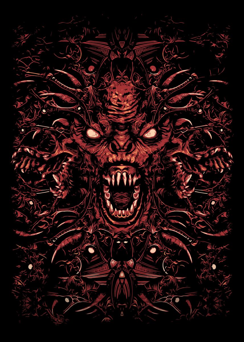 'Alien Demon' Poster, picture, metal print, paint by Diego Gedoz de ...