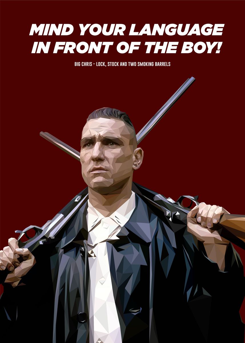 'big chris' Poster, picture, metal print, paint by Lowpoly Posters ...