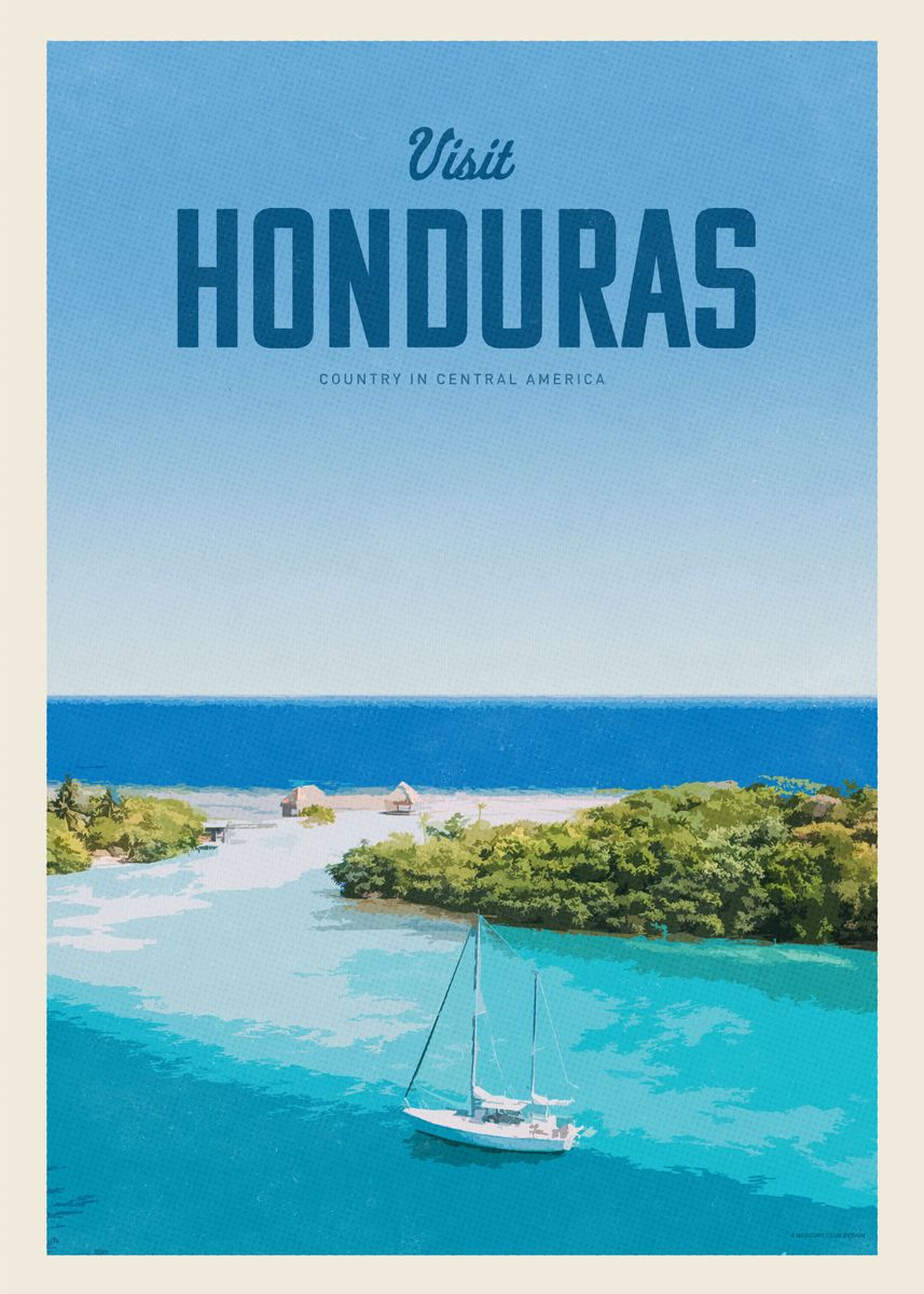 'Visit Honduras' Poster by Mercury Club | Displate
