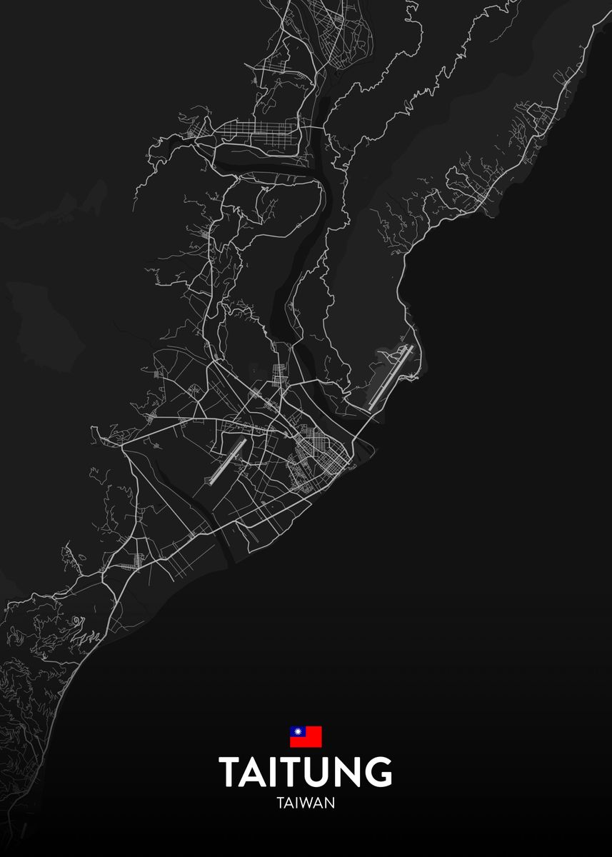 'Taitung TW' Poster, picture, metal print, paint by IMR Designs | Displate