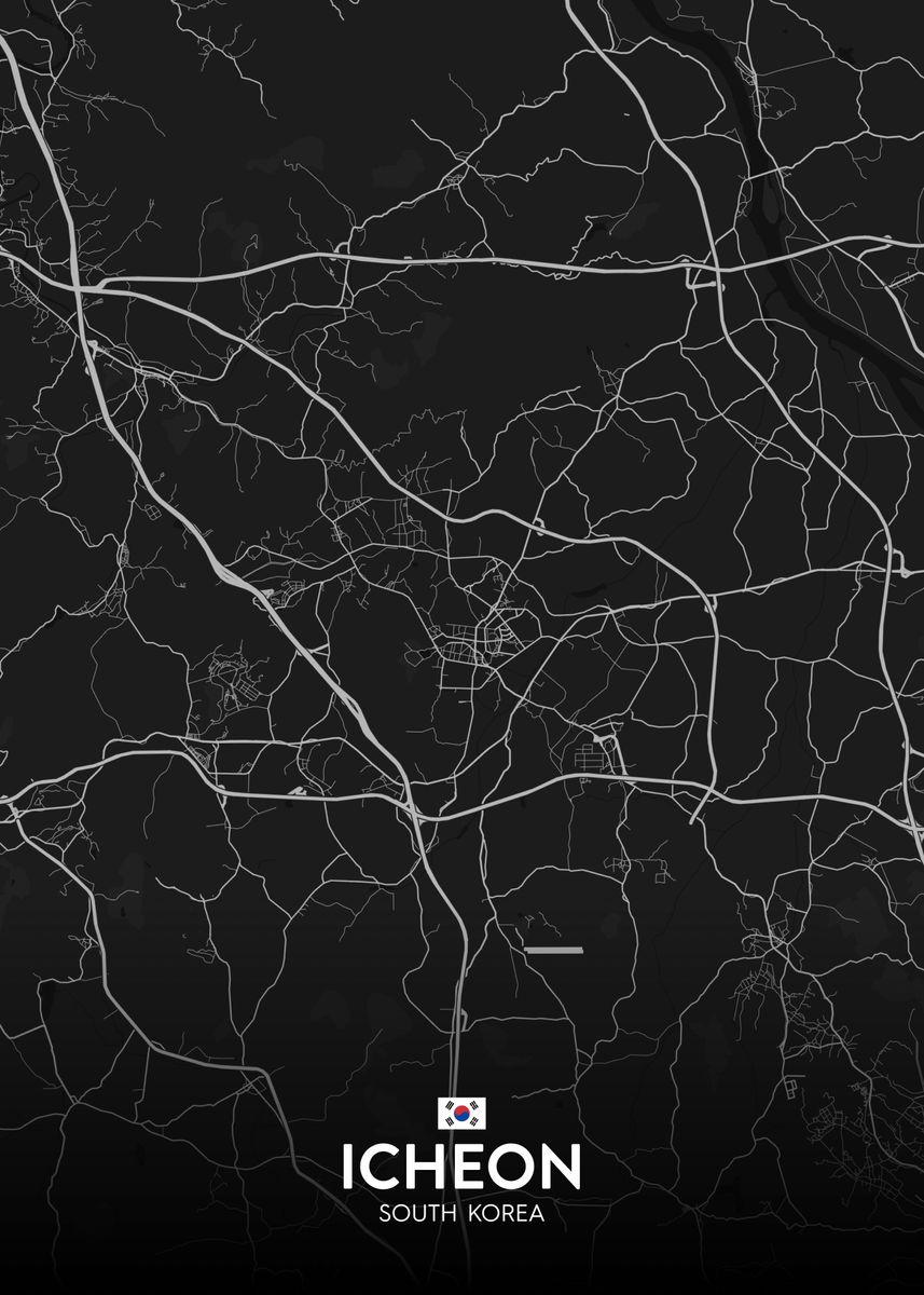 'Icheon KR' Poster, picture, metal print, paint by IMR Designs | Displate