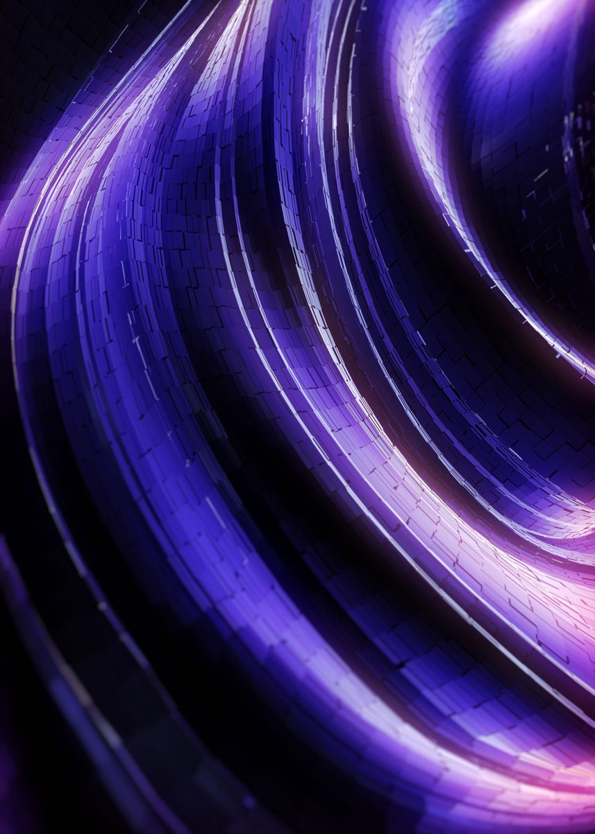 'Ultraviolet Metal Mosaic' Poster, picture, metal print, paint by Tanya ...