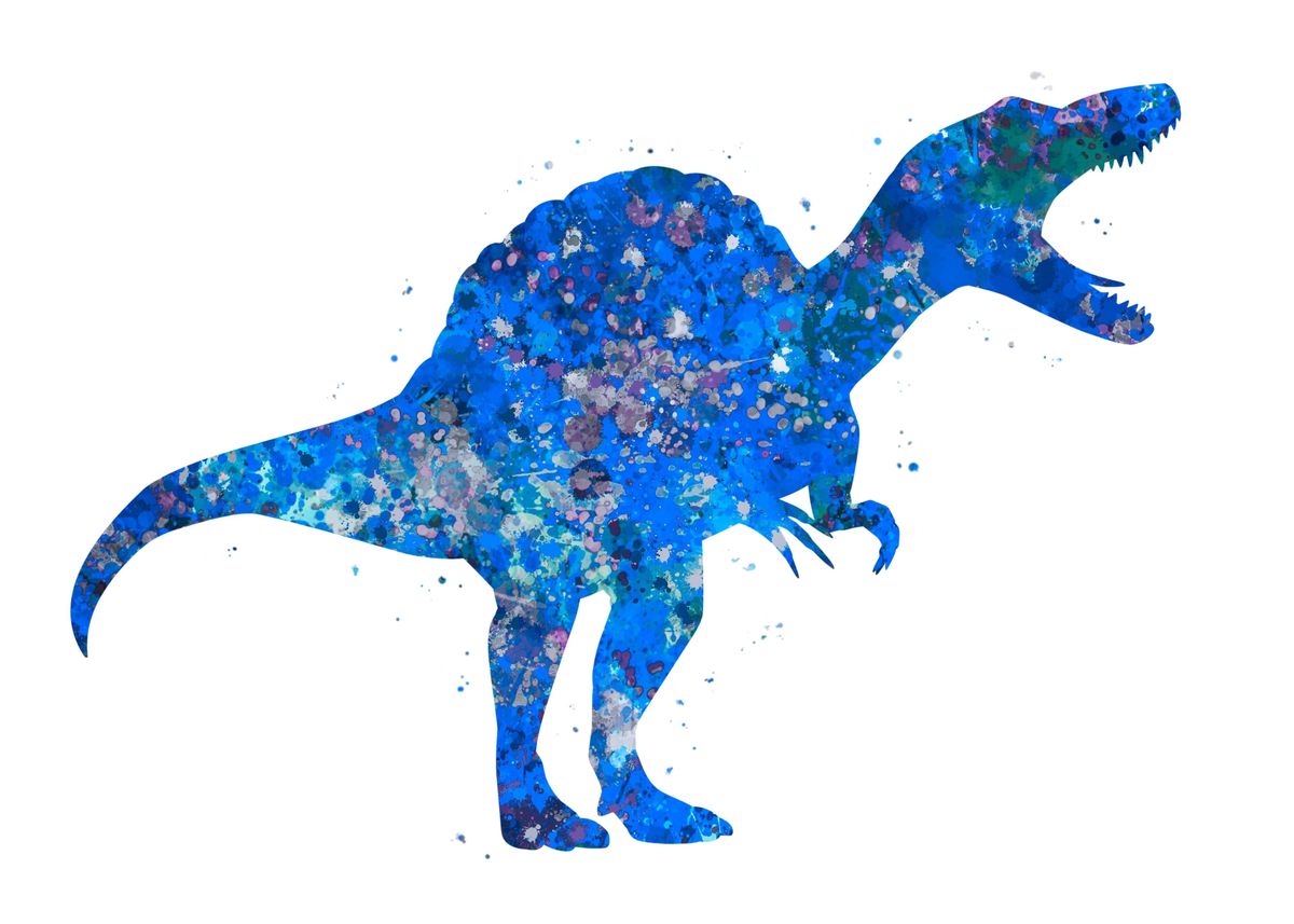 'Spinosaurus Dino Blue Art' Poster by Yahya Art | Displate