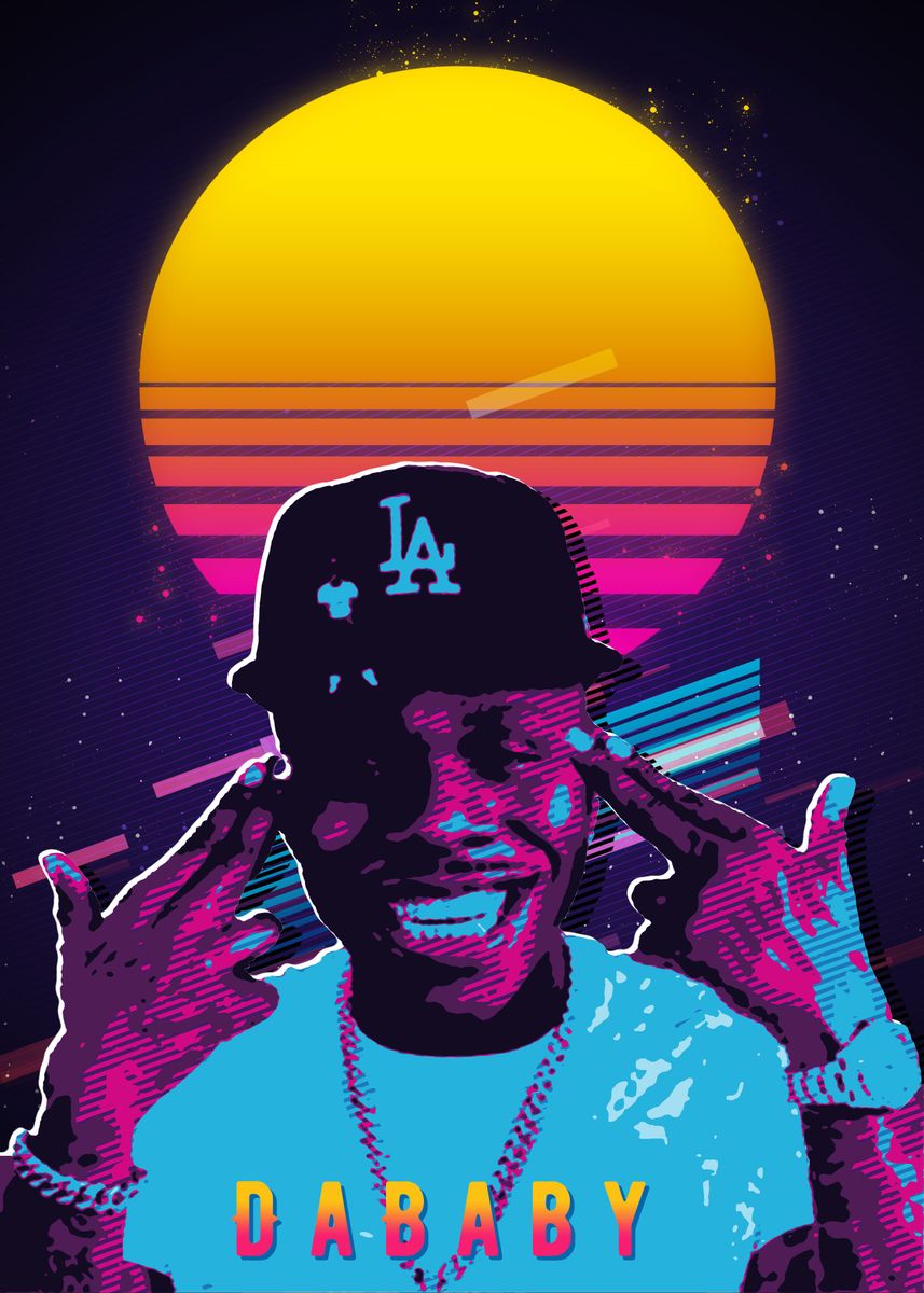 'DaBaby' Poster, picture, metal print, paint by Trending Music Retro ...