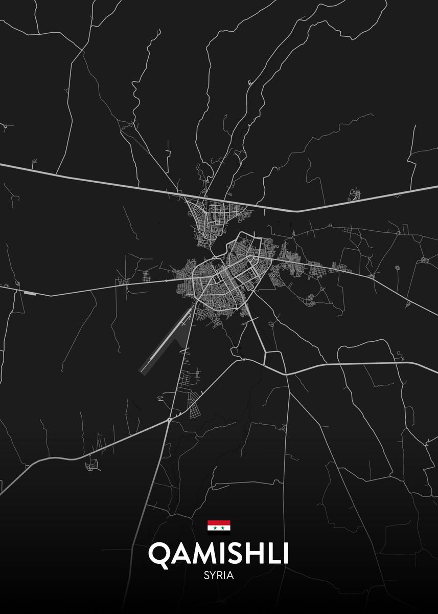 'Qamishli SY' Poster, picture, metal print, paint by IMR Designs | Displate