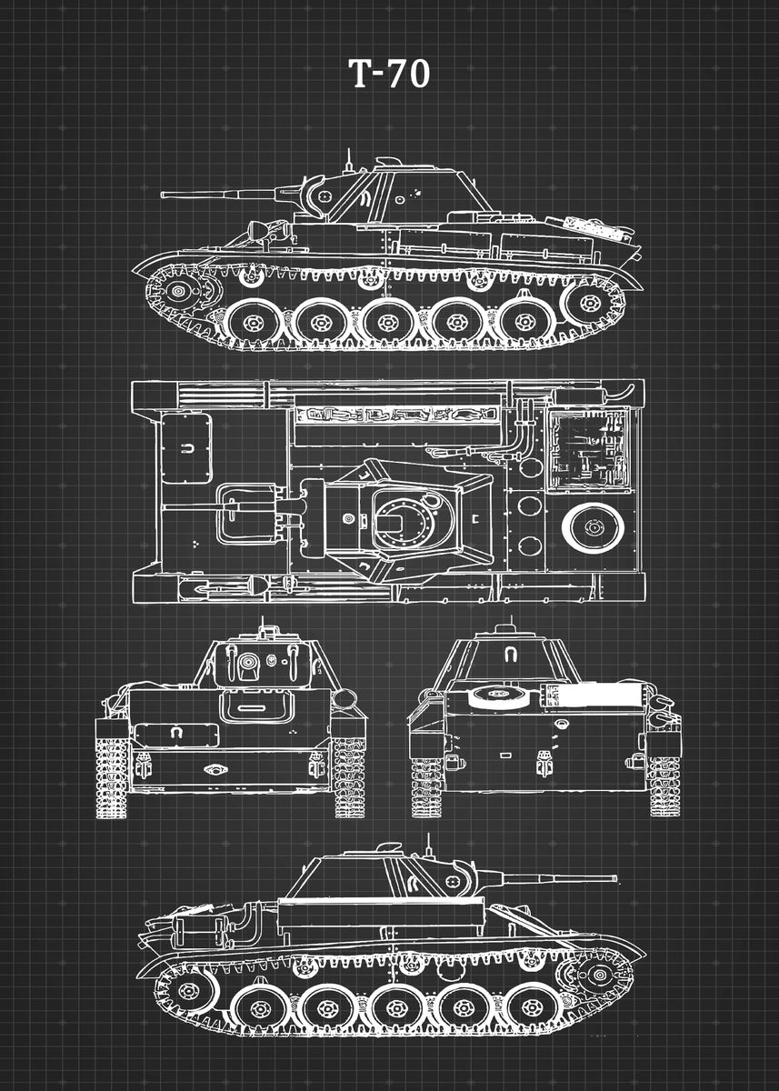 'T 70' Poster by RickyEKelly | Displate