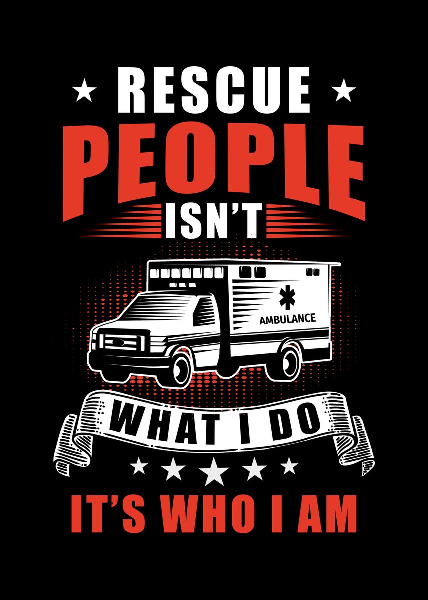 'Paramedic Gift' Poster, picture, metal print, paint by schmugo | Displate