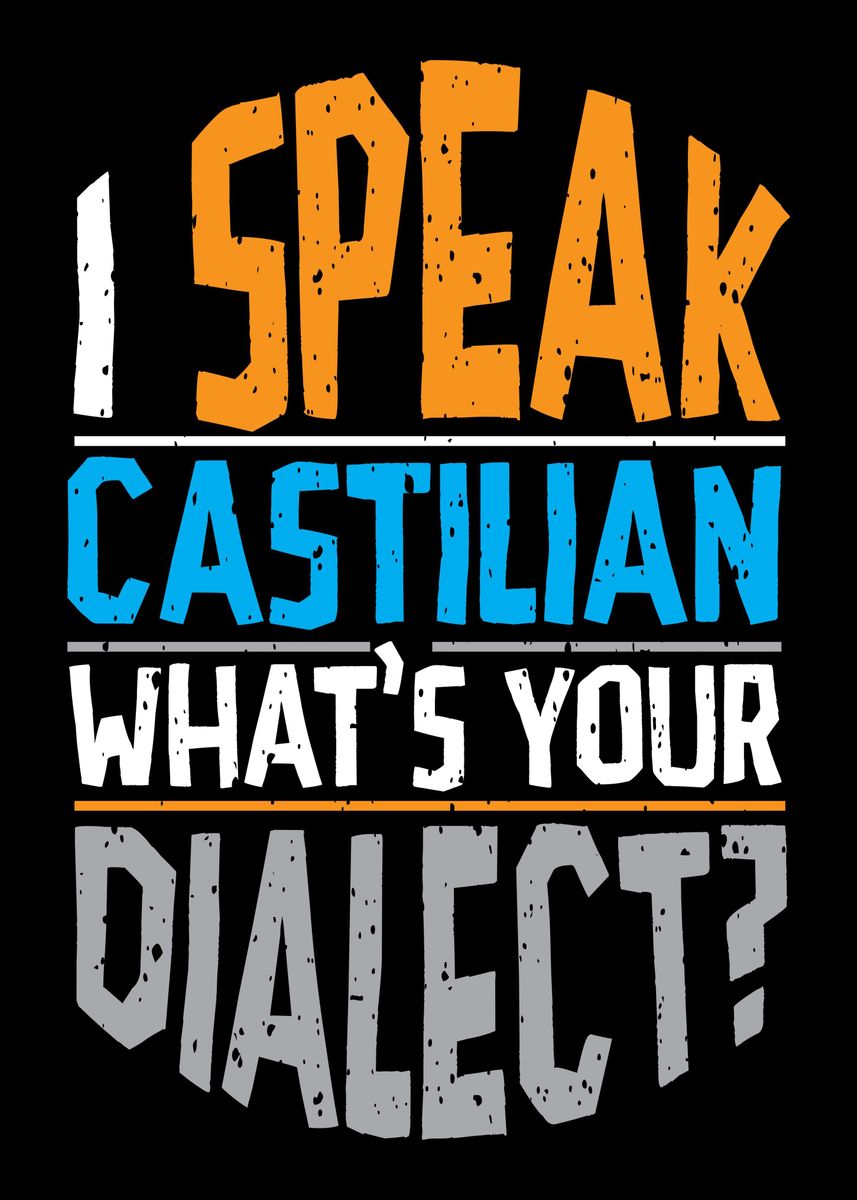 'Bilingual Spanish Polyglot' Poster, picture, metal print, paint by ...