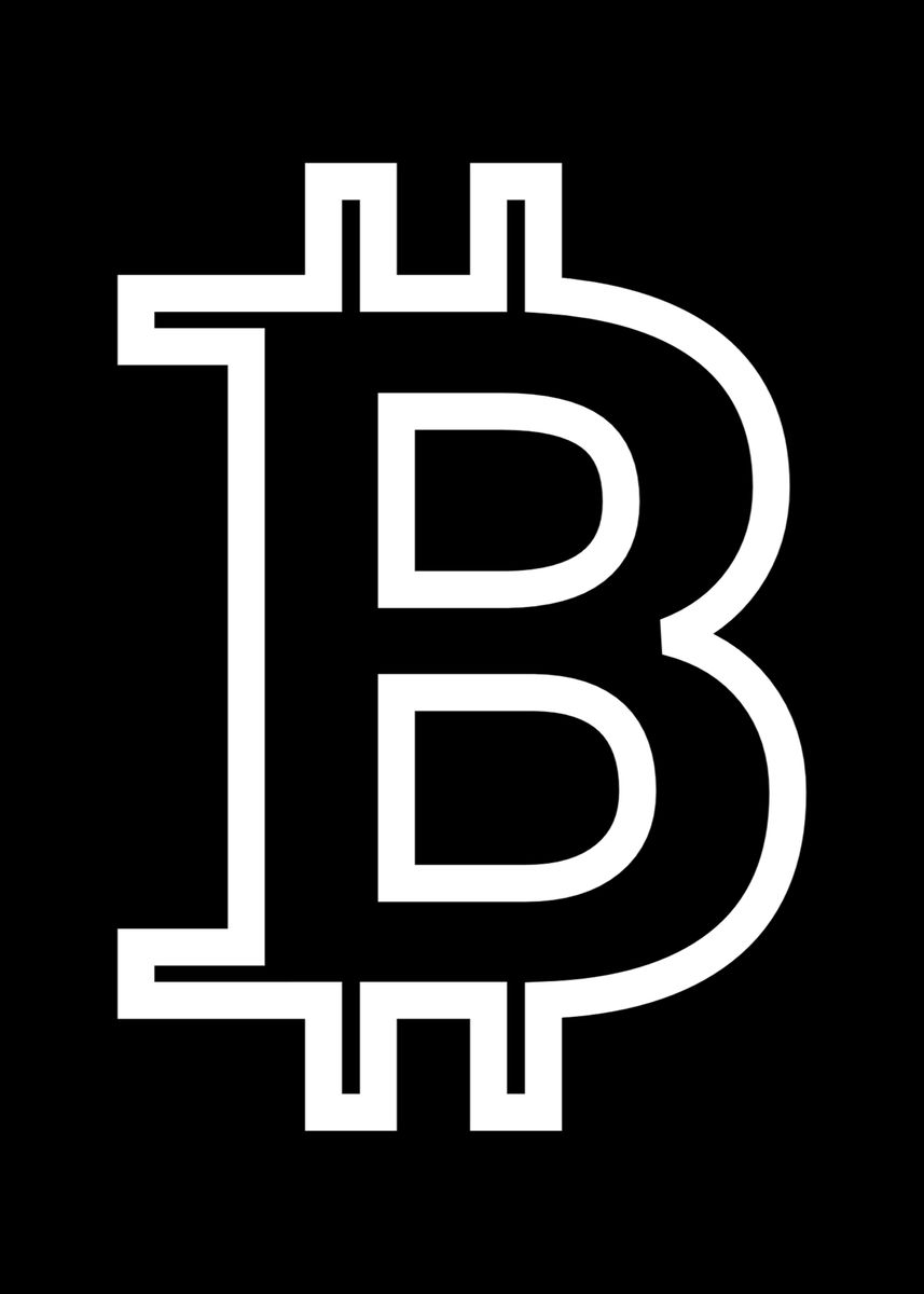 'Bitcoin B Symbol' Poster, picture, metal print, paint by Max Ronn ...