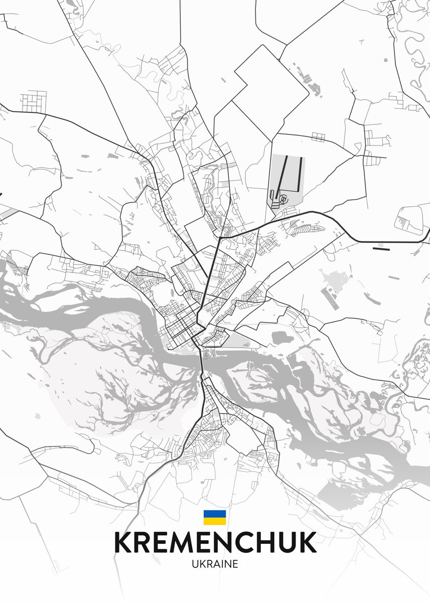 'Kremenchuk UA' Poster, picture, metal print, paint by IMR Designs ...