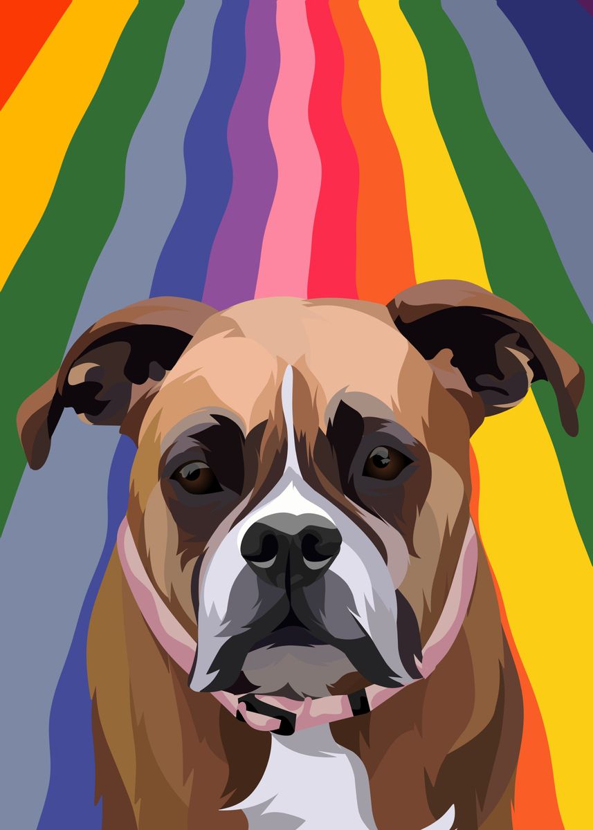 'pet dog animal' Poster, picture, metal print, paint by Mshel Tyan ...