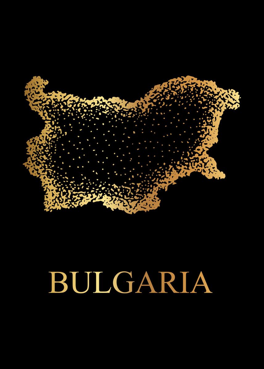 'Bulgaria Map' Poster, picture, metal print, paint by Maricris M | Displate