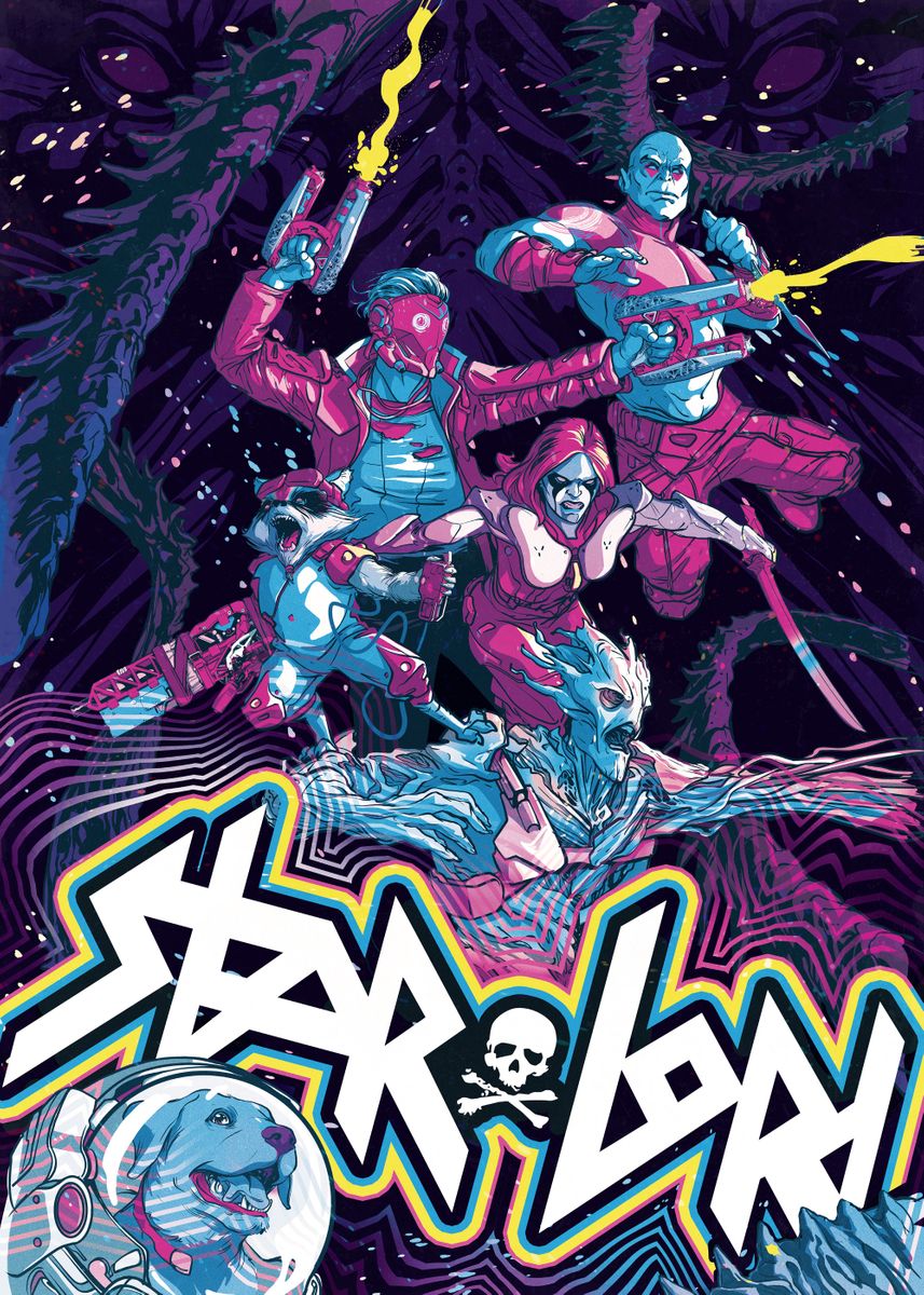 'Star-Lord' Poster, picture, metal print, paint by Marvel | Displate