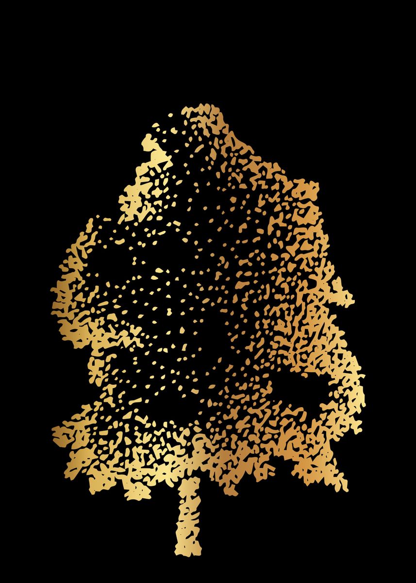 'Gold Vintage Tree 9' Poster by Maricris M | Displate